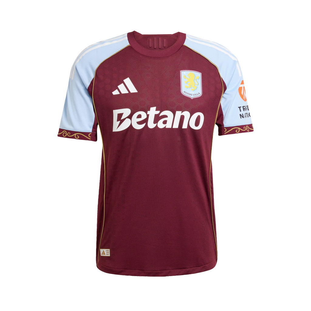 ADIDAS ASTON VILLA 2025/2026 HOME PLAYER JERSEY - MAROON/GLOW BLUE ...